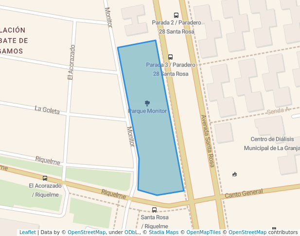 Parque Monitor in Santiago | Map and Routes