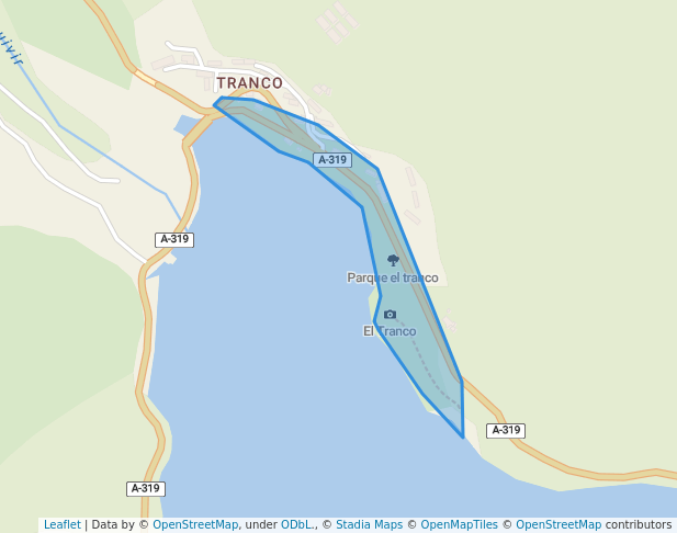 Parque el tranco in Hornos | Map and Routes