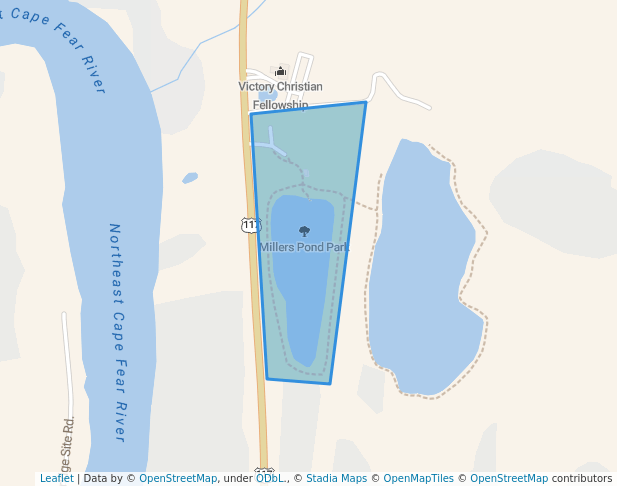 Millers Pond Park in Rocky Point | Map and Routes