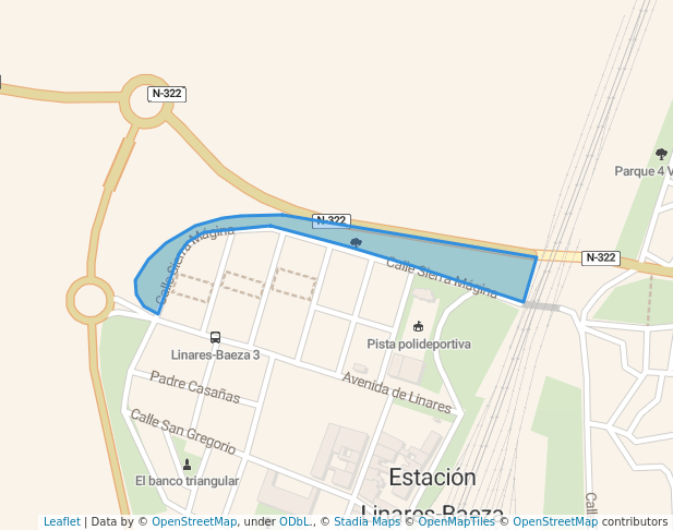 Parque de las sierras in Estación Linares-Baeza | Map and Routes