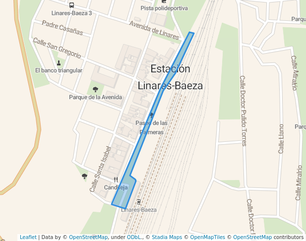Paseo de las Palmeras in Estación Linares-Baeza | Map and Routes