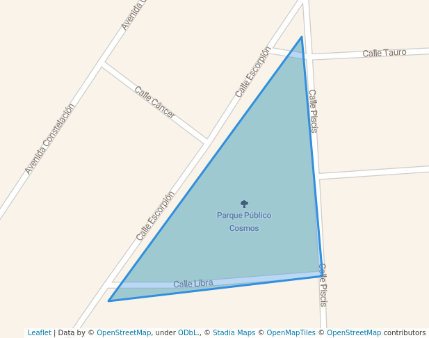 Parque Público Cosmos in Pabellón de Arteaga | Map and Routes