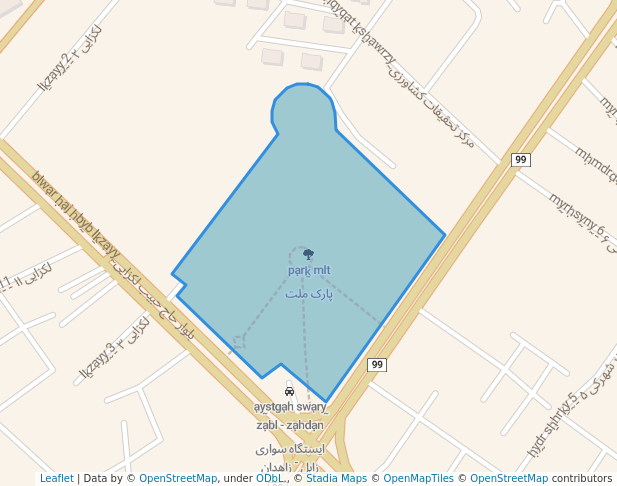 پارک ملت in Zabol | Map and Routes