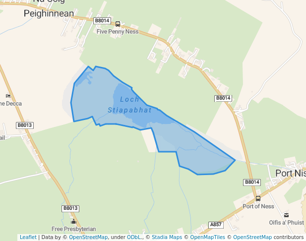 Tèarmann Nàdair Ionadail Loch Stiapabhat in Knockaird | Map and Routes