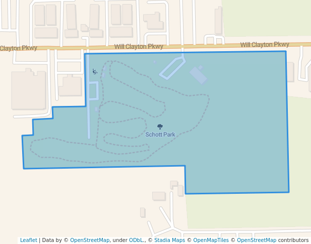 Schott Park in Humble | Map and Routes