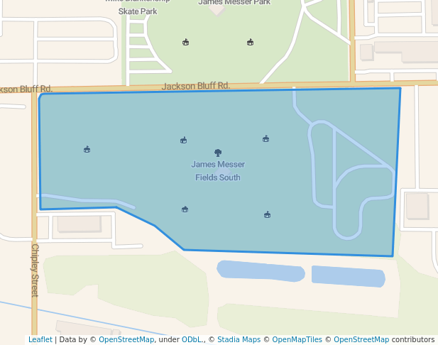 James Messer Fields South in Tallahassee | Map and Routes