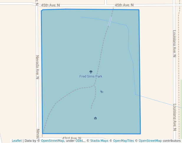 Fred Simms Park in New Hope | Map and Routes