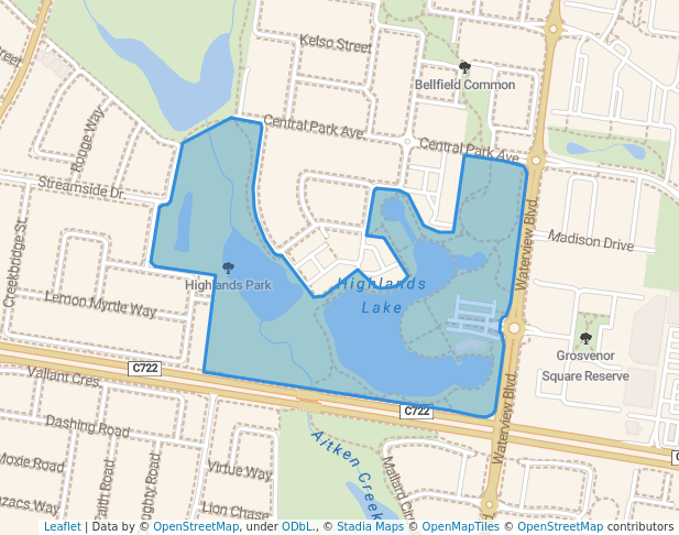 Highlands Park in Craigieburn | Map and Routes