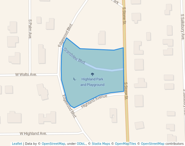 Highland Park and Playground in DeLand | Map and Routes