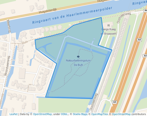 Natuurbelevingstuin De Bult in Nieuwe Wetering | Map and Routes