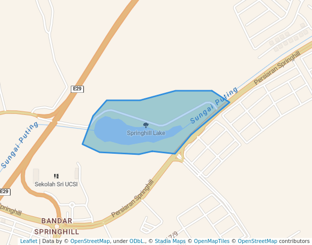 Springhill Lake in Port Dickson | Map and Routes