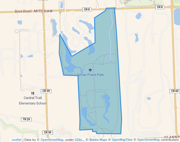 Sylvan Prarie Park in Sylvania | Map and Routes
