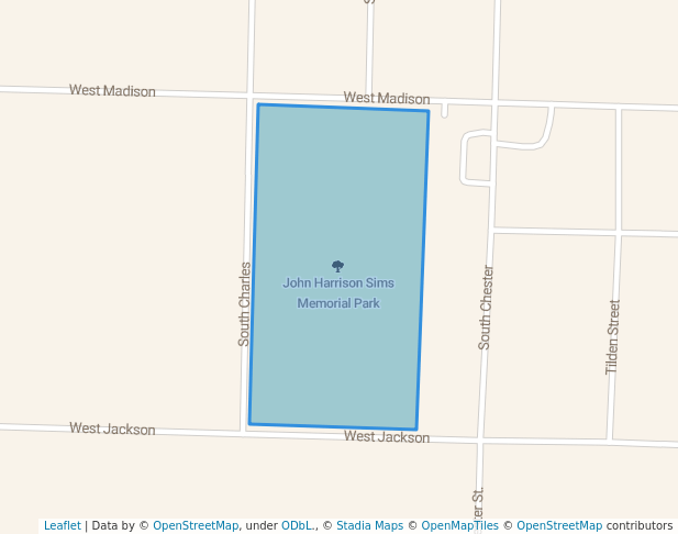 John Harrison Sims Memorial Park in Hazen | Map and Routes