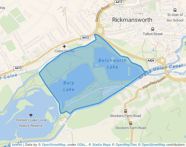 Rickmansworth Aquadrome Local Nature Reserve in Rickmansworth | Map and ...