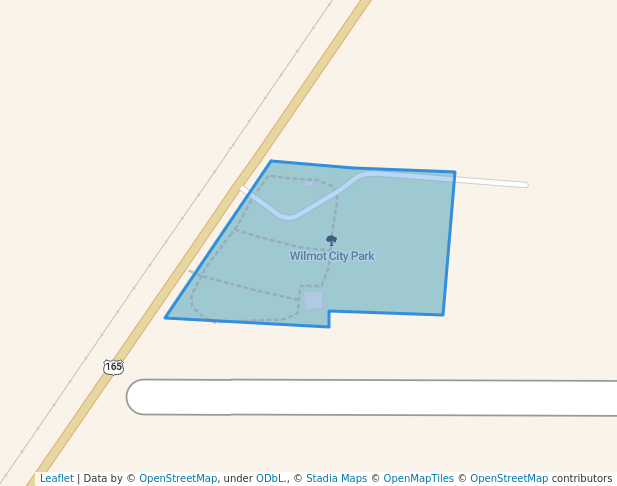 Wilmot City Park in Wilmot | Map and Routes