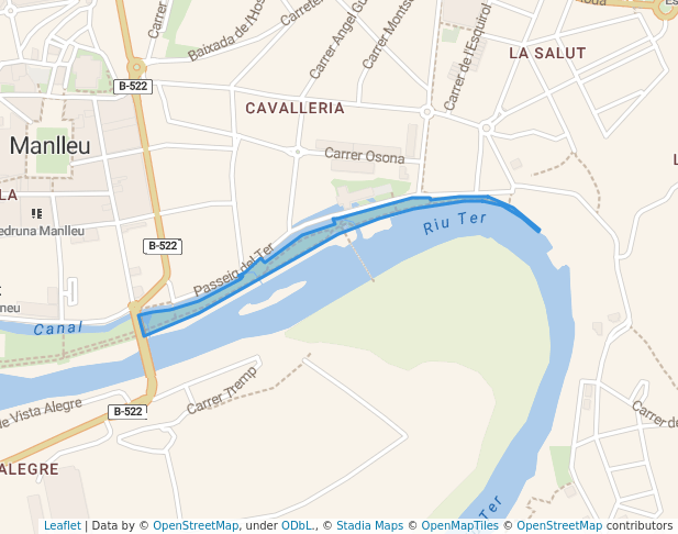 Passeig del Ter in Manlleu | Map and Routes