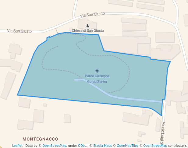Parco Giuseppe Guido Zanier in Cassacco | Map and Routes