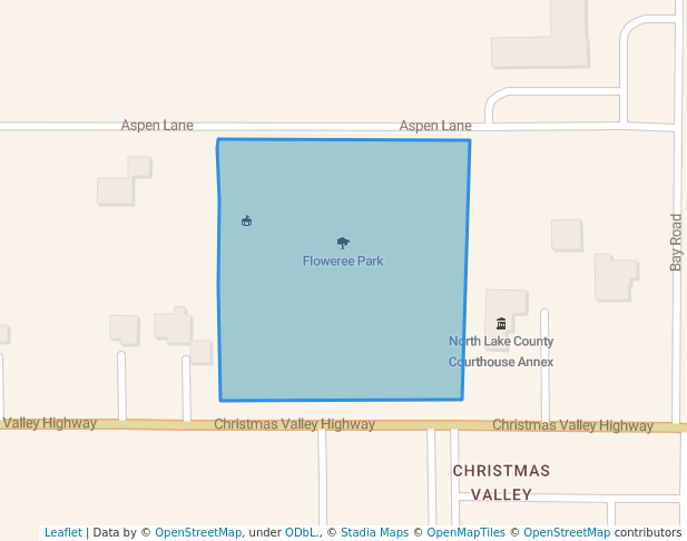 Floweree Park in Christmas Valley | Map and Routes