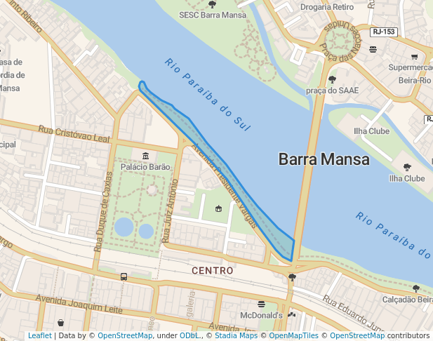 Calçadão Dama do Samba in Barra Mansa | Map and Routes
