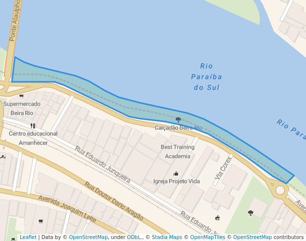 Calçadão Beira-Rio in Barra Mansa | Map and Routes