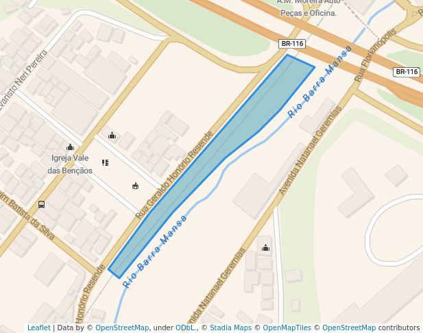 area de lazer do São Luiz in Barra Mansa | Map and Routes