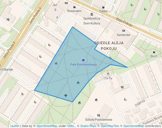 Park Broniewskiego in Sieradz | Map and Routes