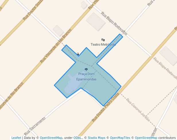 Praça Dom Epaminondas in Taubaté | Map and Routes