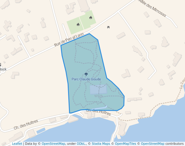 Parc Claude Goude in Carantec | Map and Routes