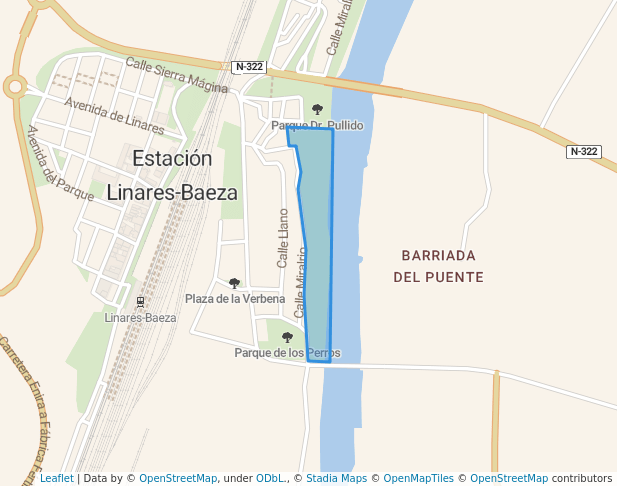 Parque del Río in Estación Linares-Baeza | Map and Routes