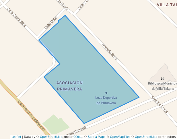 Parque Recreacional Primavera in Tacna | Map and Routes