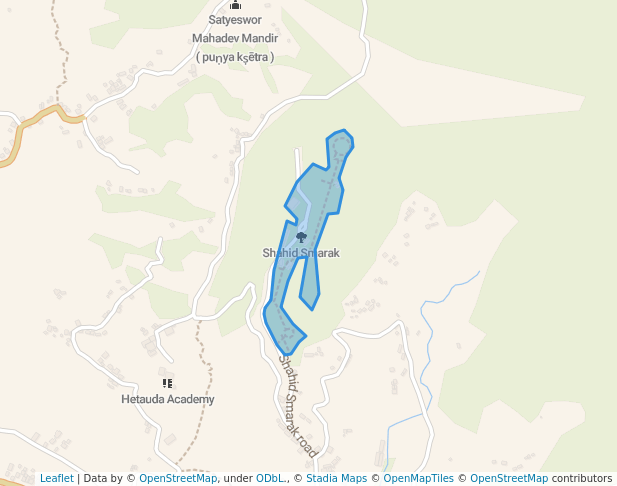 Shahid Smarak in Hetauda | Map and Routes