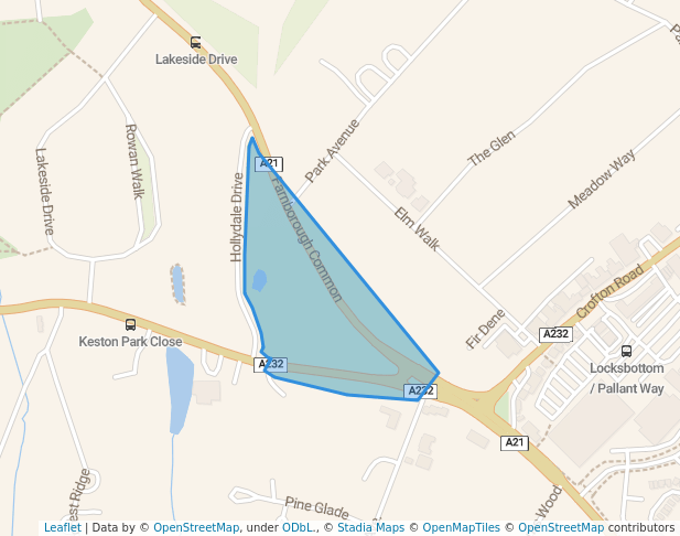 Farnborough Common in Orpington | Map and Routes