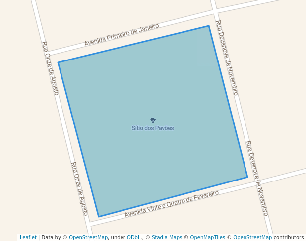 Sítio dos Pavões in Barretos | Map and Routes