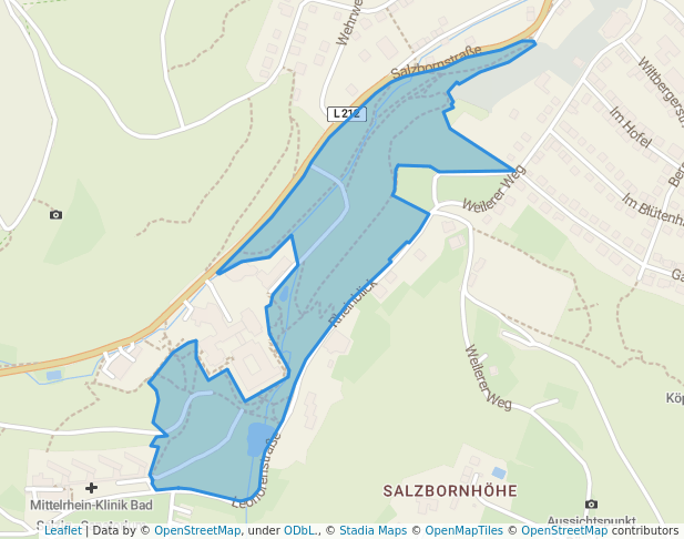 Kurpark Bald Salzig in Boppard | Map and Routes