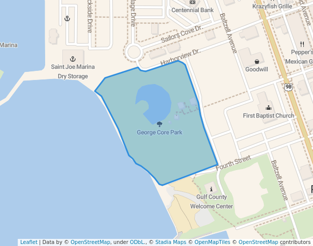 George Core Park in Port St. Joe | Map and Routes