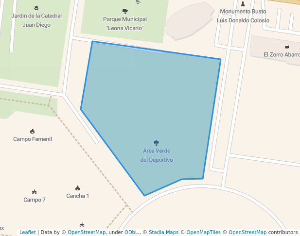 Área Verde del Deportivo in Valle de Chalco Solidaridad | Map and Routes