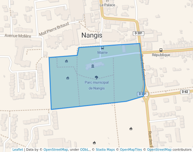 Parc municipal de Nangis in Nangis | Map and Routes