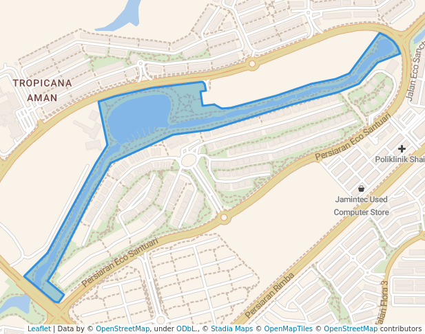 EcoWorld Eco Sanctuary Recreational Park in Jenjarom | Map and Routes