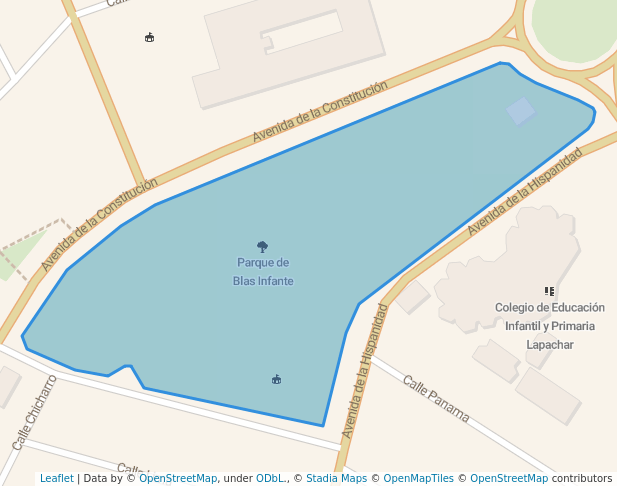 Parque de Blas Infante in Chipiona | Map and Routes