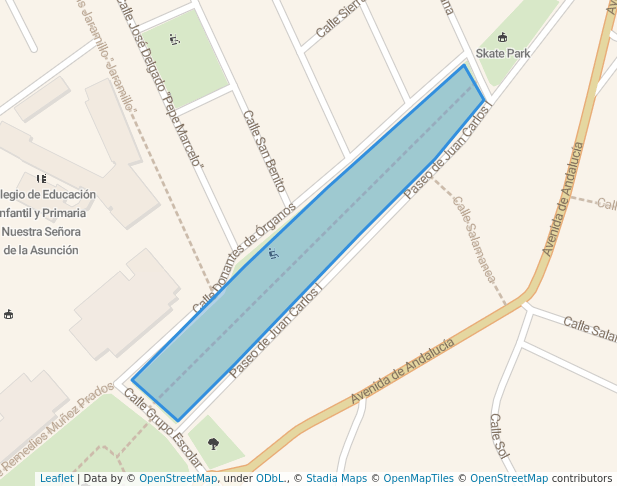 Parque del colegio in Alcalá del Río | Map and Routes