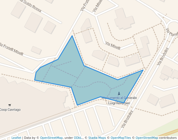 Parco Pianella in Cavriago | Map and Routes