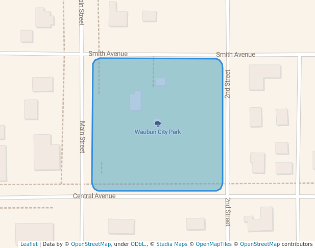 Waubun City Park in Waubun | Map and Routes