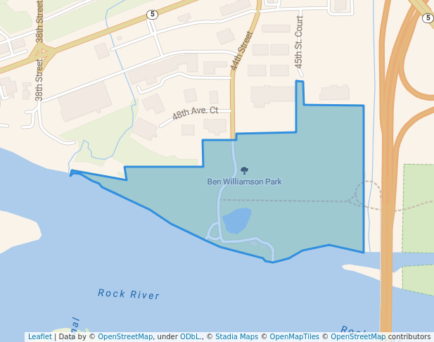 Ben Williamson Park in Rock Island | Map and Routes