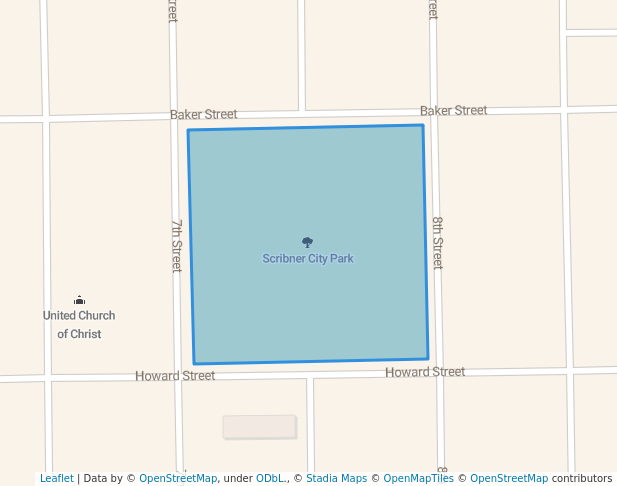 Scribner City Park in Scribner | Map and Routes