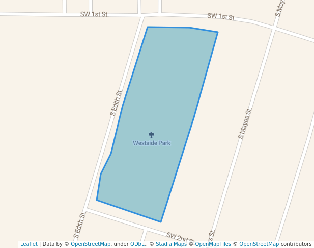 Westside Park in Pryor | Map and Routes