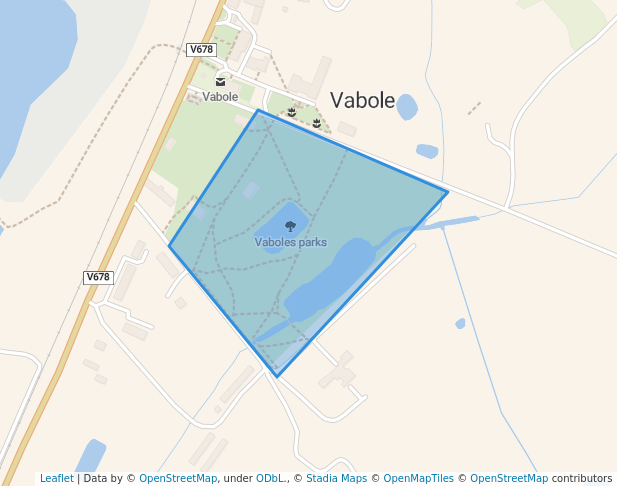 Park of Vabole in Vabole | Map and Routes
