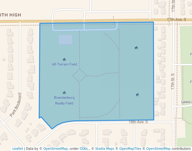 Tharaldson Little League Complex in Fargo | Map and Routes
