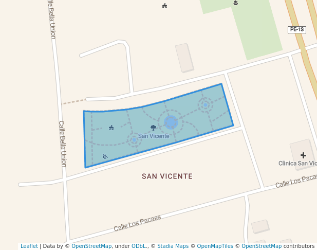 San Vicente in Ica | Map and Routes