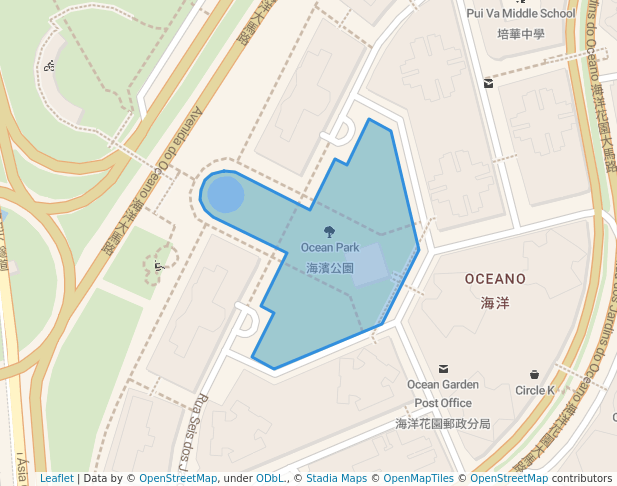 Ocean Park in Taipa | Map and Routes