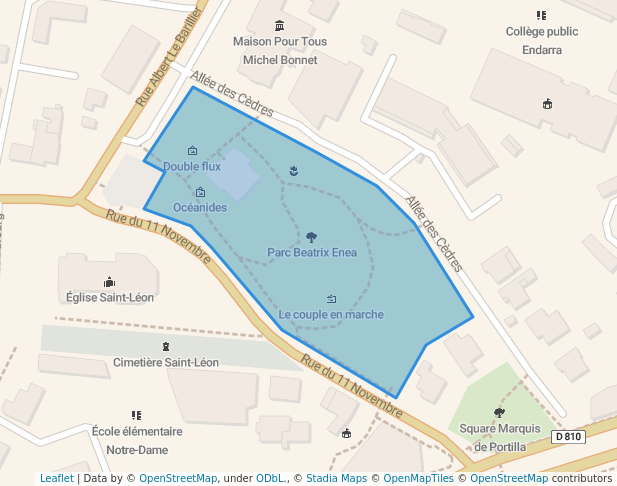 Parc Beatrix Enea in Anglet | Map and Routes